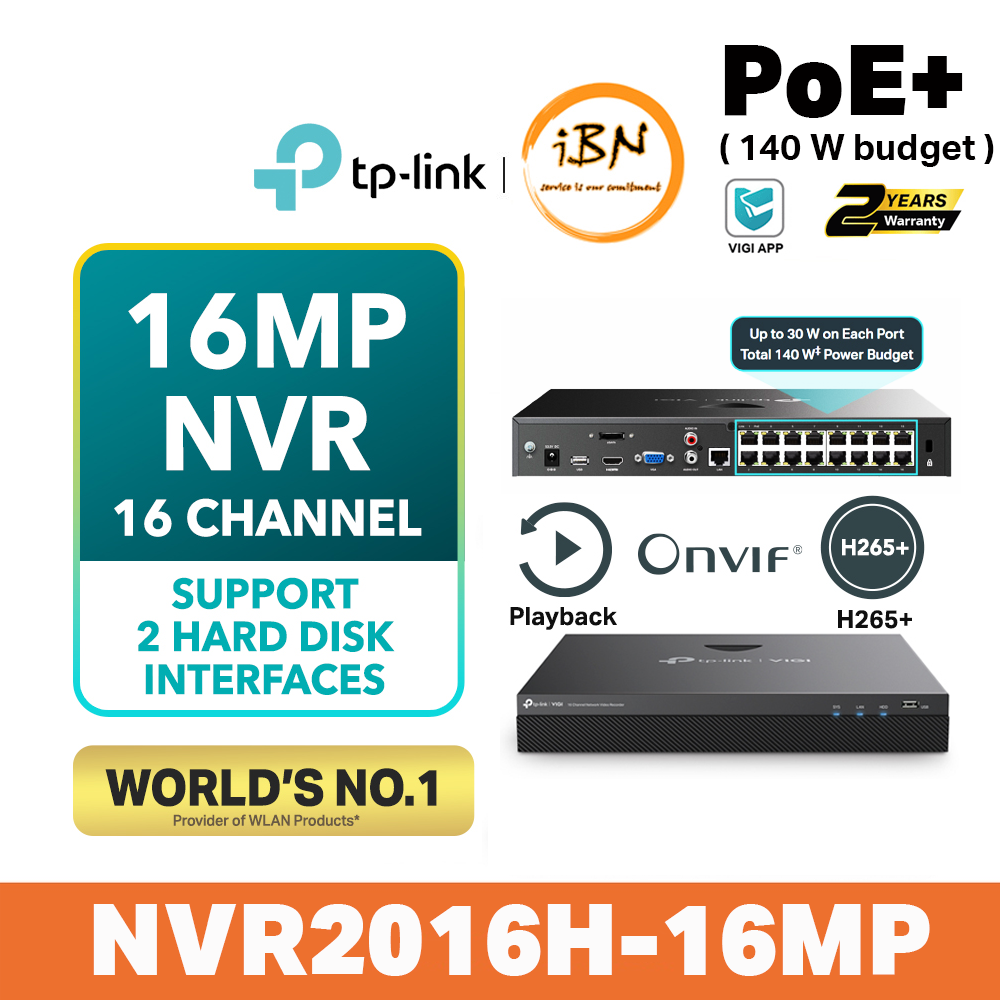 TP-Link VIGI Network Video Recorder NVR1016H /NVR1008H /NVR1004H-4P ...