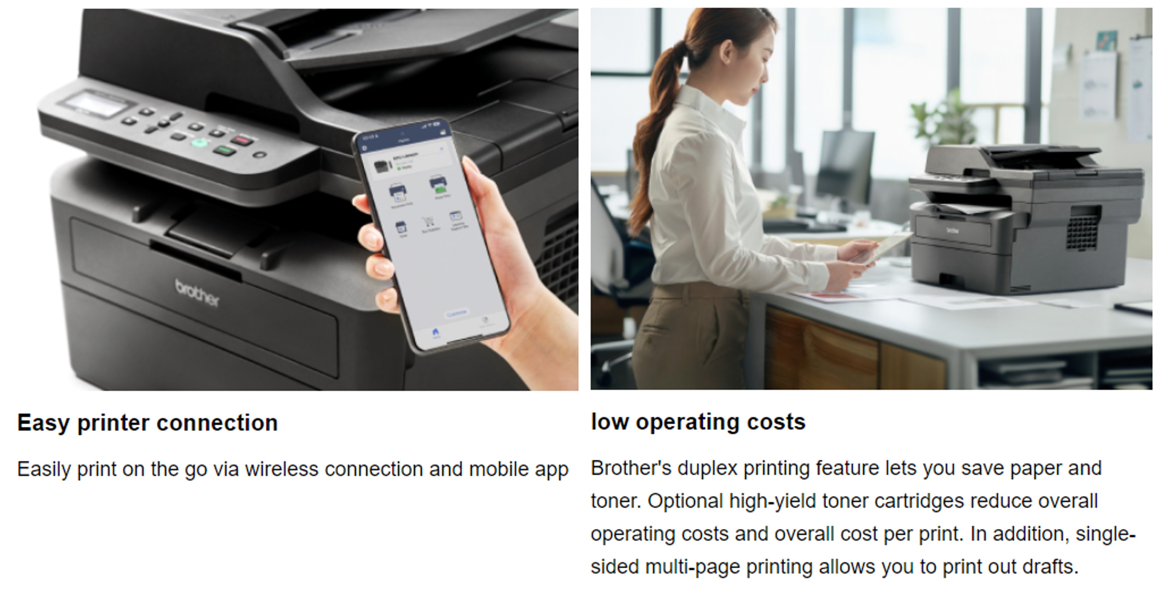 Brother Monochrome Laserjet A4 3in1 Wireless Printer DCP-L2640DW | ADF ...