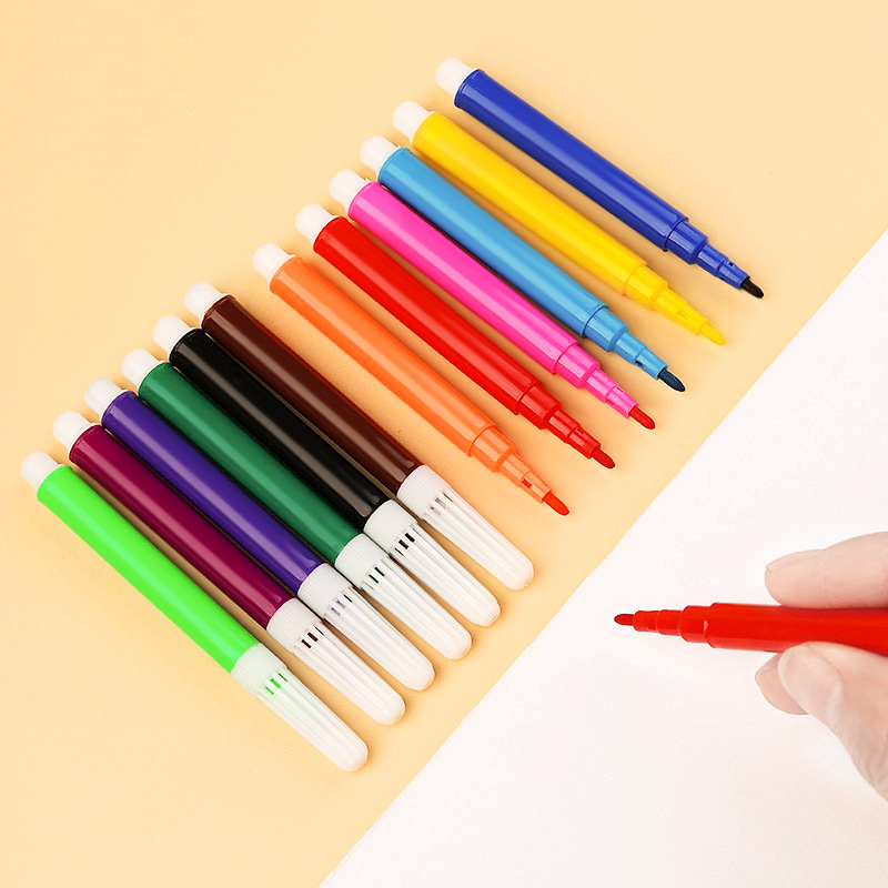 𝐐𝐔𝐈𝐂𝐊 𝐃𝐑𝐘𝐈𝐍𝐆 12 Colors Mini Watercolor Pen Set Painting Coloring ...