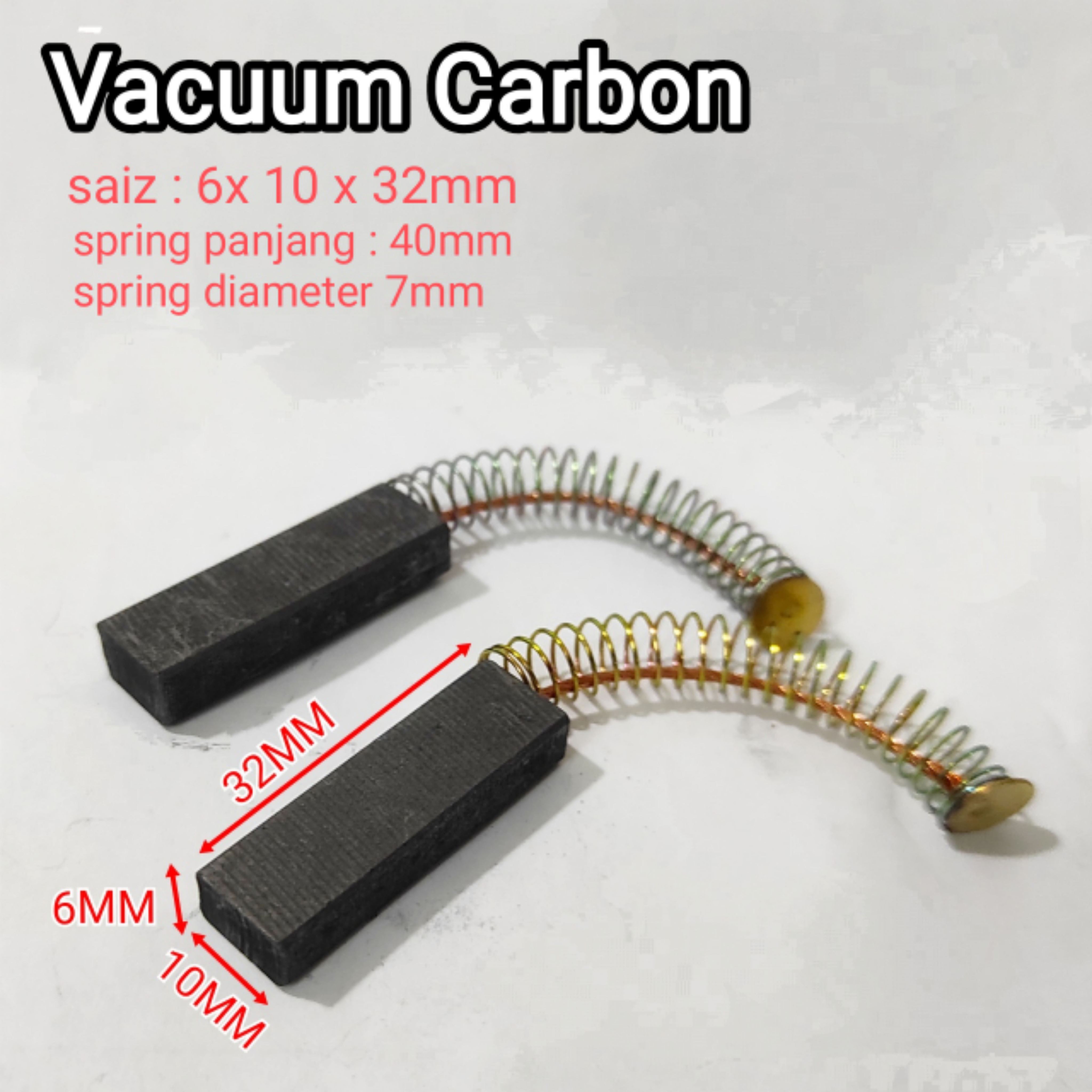 Vacuum 6x10x32mm Carbon Brush vacuum carbon karbon | Shopee Malaysia