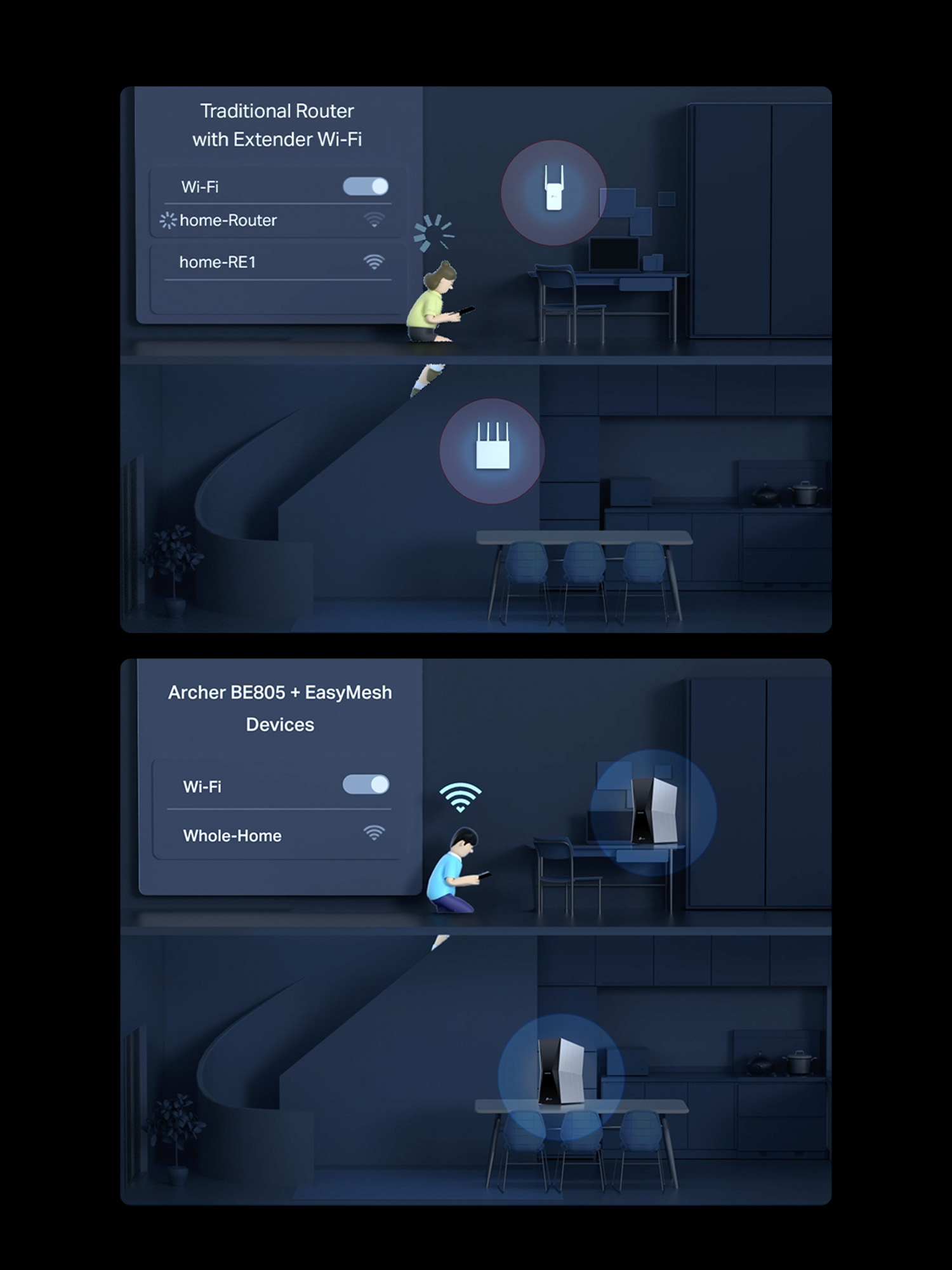 TP-Link Archer BE805 WiFi 7 BE19000 Tri-Band Dual 10G Ports Router with ...