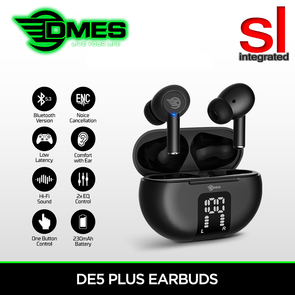 DMES DE5 Plus True Wireless Earbuds Bluetooth 5.3 TWS Sport Gaming Earbuds with ENC | Shopee ...