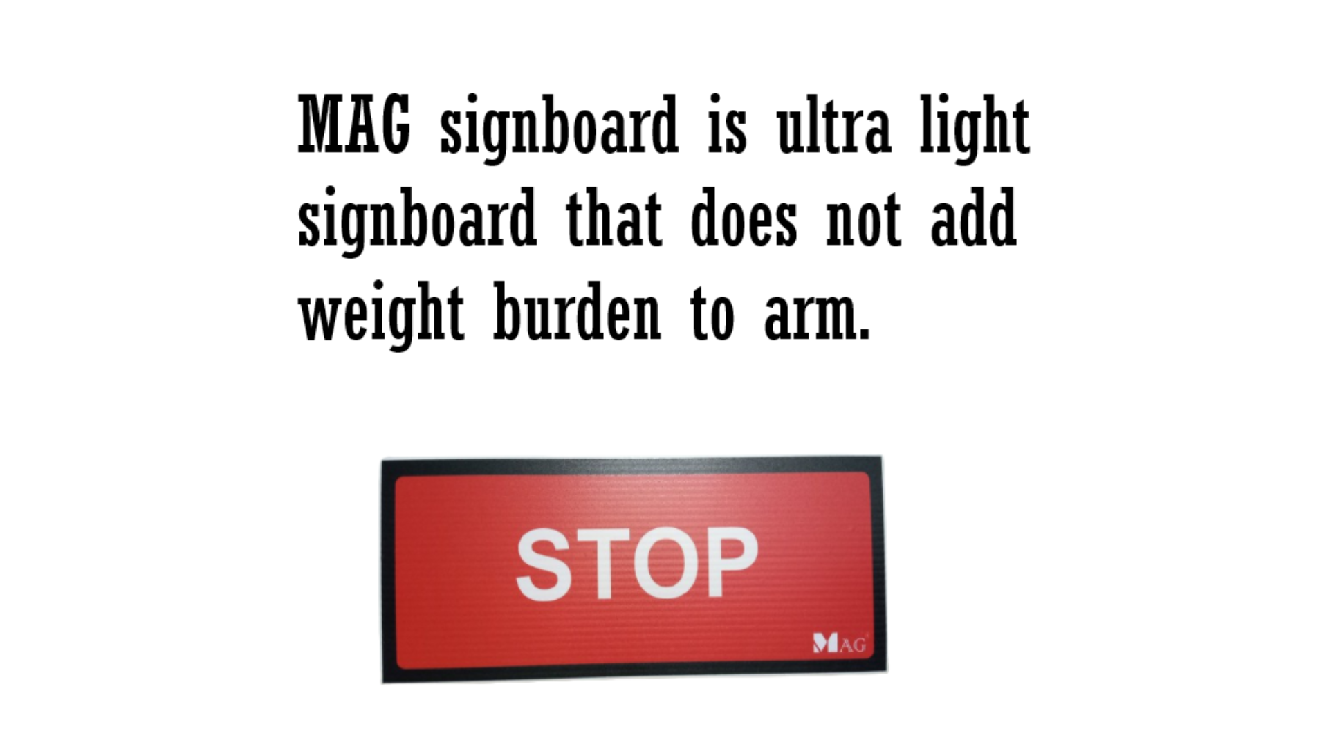 MAG Stop Signboard PPC Board and Waterproof Sticker for Barrier Gate ...