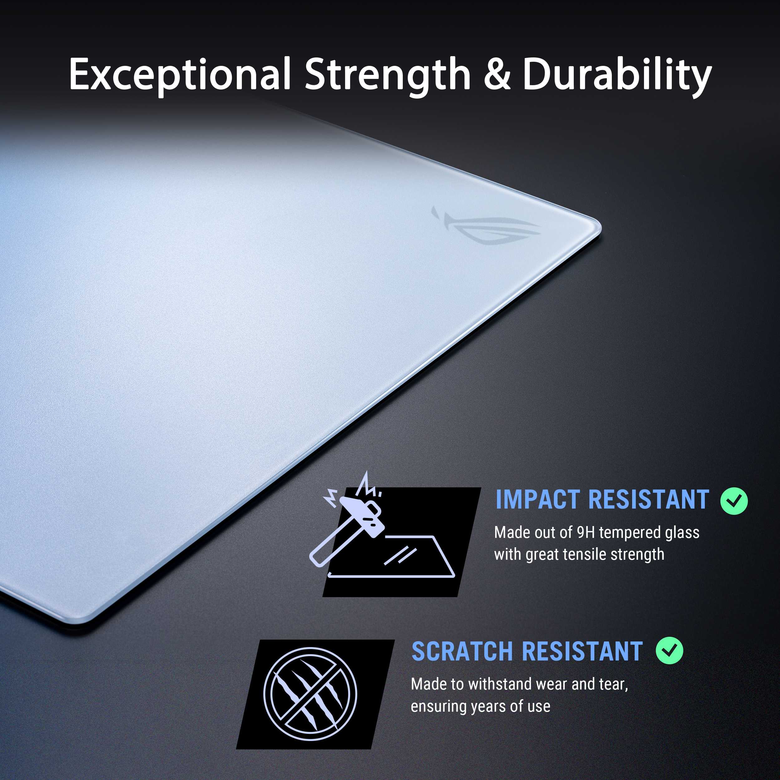 ROG Moonstone Ace L large gaming mouse pad made of tempered glass ...