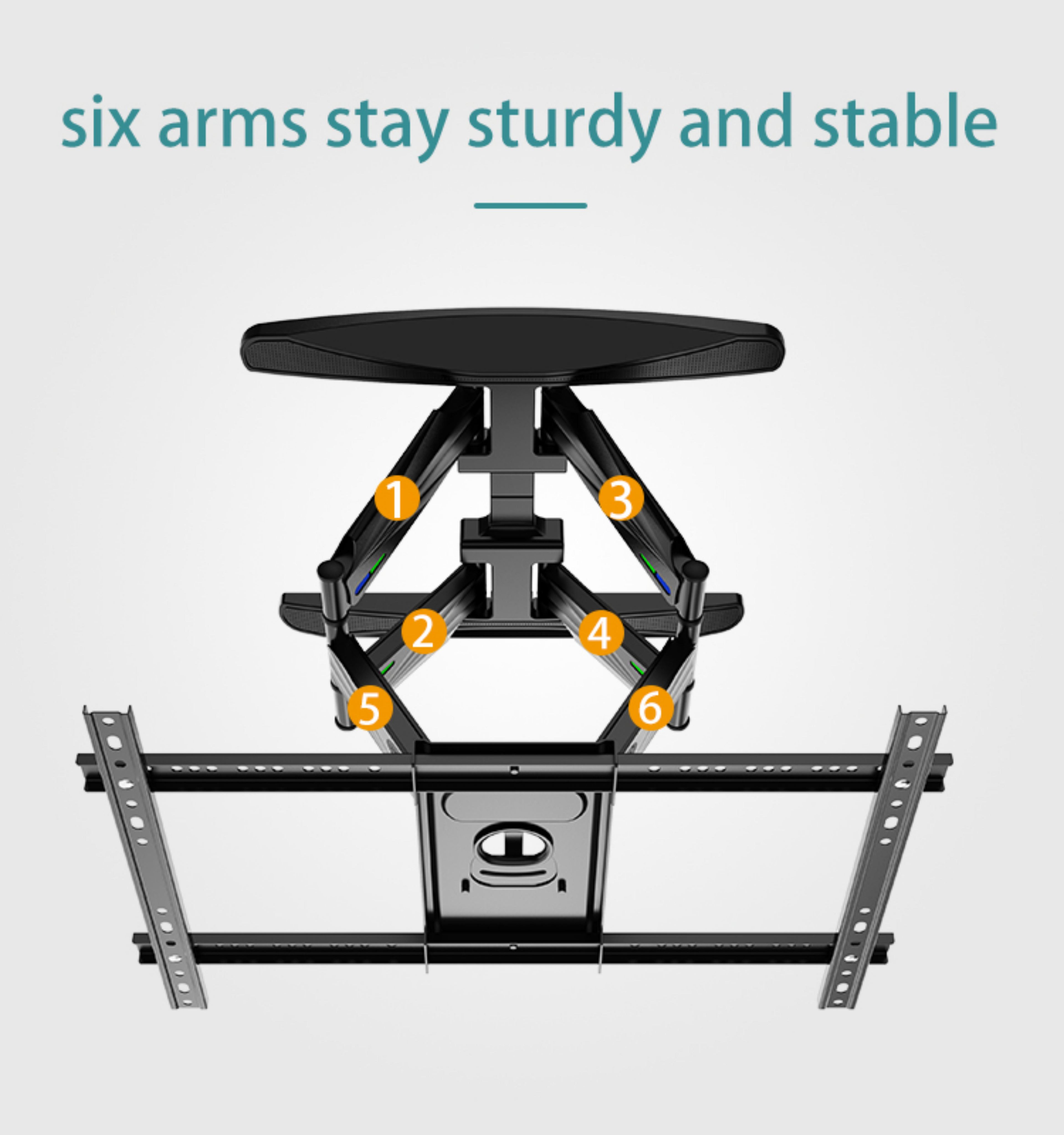 KALOC X6 40"-85" Extra Large & Heavy Duty SLIM Full Motion Adjustable ...