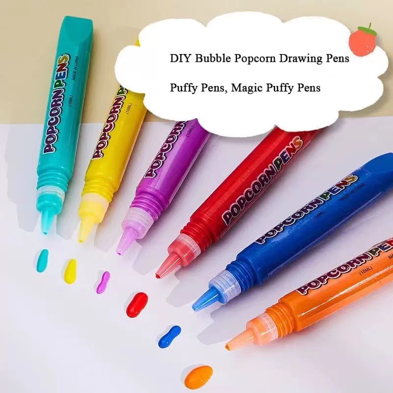 Creative 3D Art Pen Popcorn Paint Pen Puffy Embellish Decorate Bubble ...
