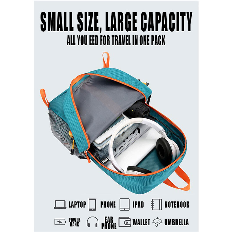 Foldable 16L Backpack Bag Laptop Compartment 15.6” Water Repellent ...