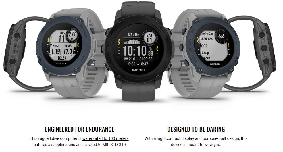 GARMIN Descent G1 G2 Dive Computer Divecom Multi Sports Smart Watch ...