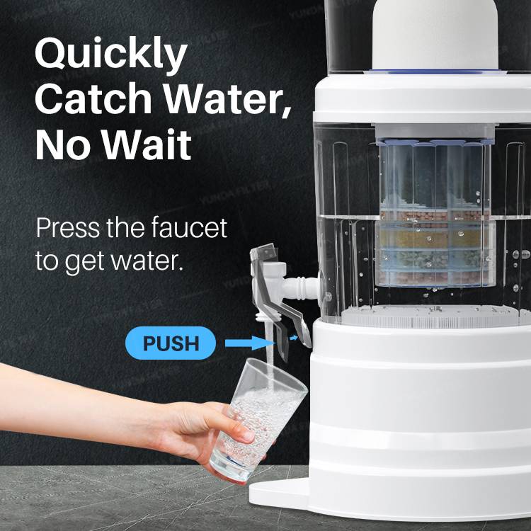 HYDRIXX Mineral Pot Water Filter System Countertop Multi Stages Water ...