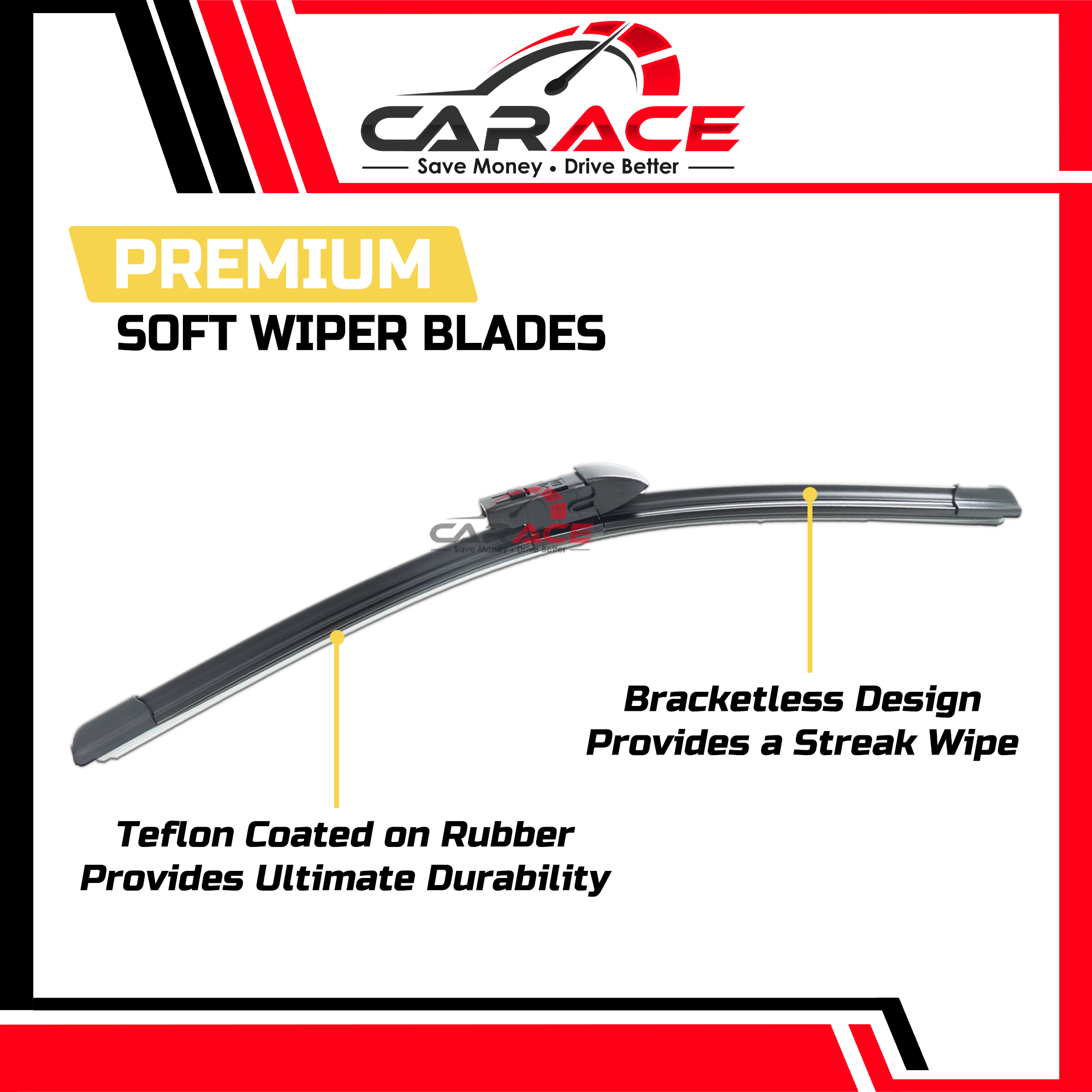 PROTON IRIZ New 2014-Present CARACE Premium Soft Wiper Blade 24"+16 ...