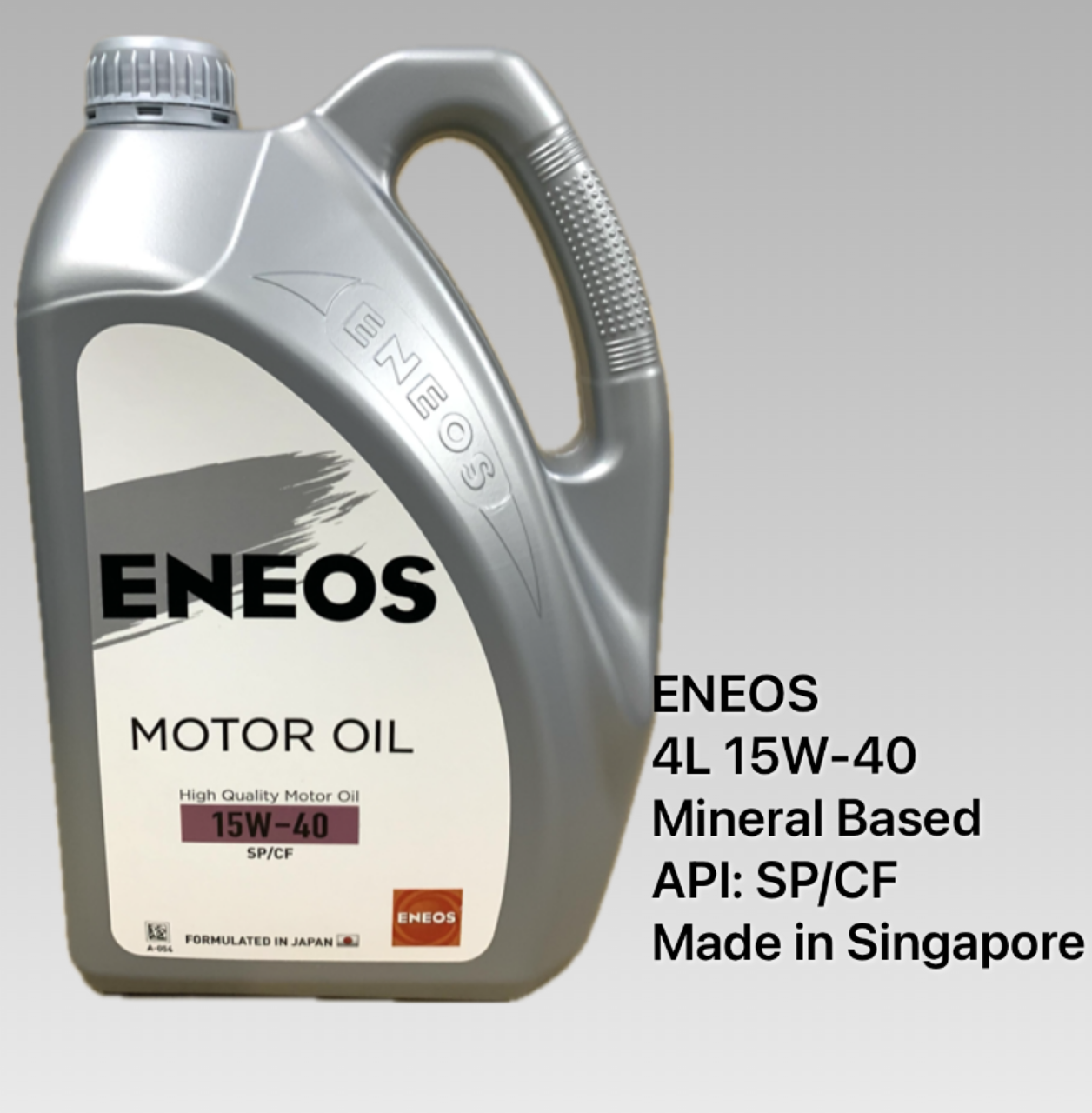 ENEOS 15W40 4 LITER ENGINE OIL MINERAL BASED. API:SP/CF 4L 15W-40.made in singapore | Shopee ...