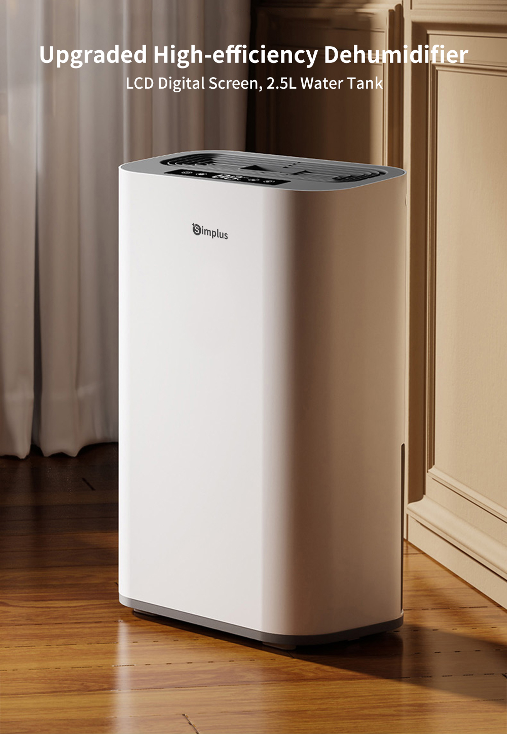 Simplus Dehumidifier 380ml/Day 2.5L Water Tank Dehumication Auto Shut-Off Low Noise Penyahlembap ...