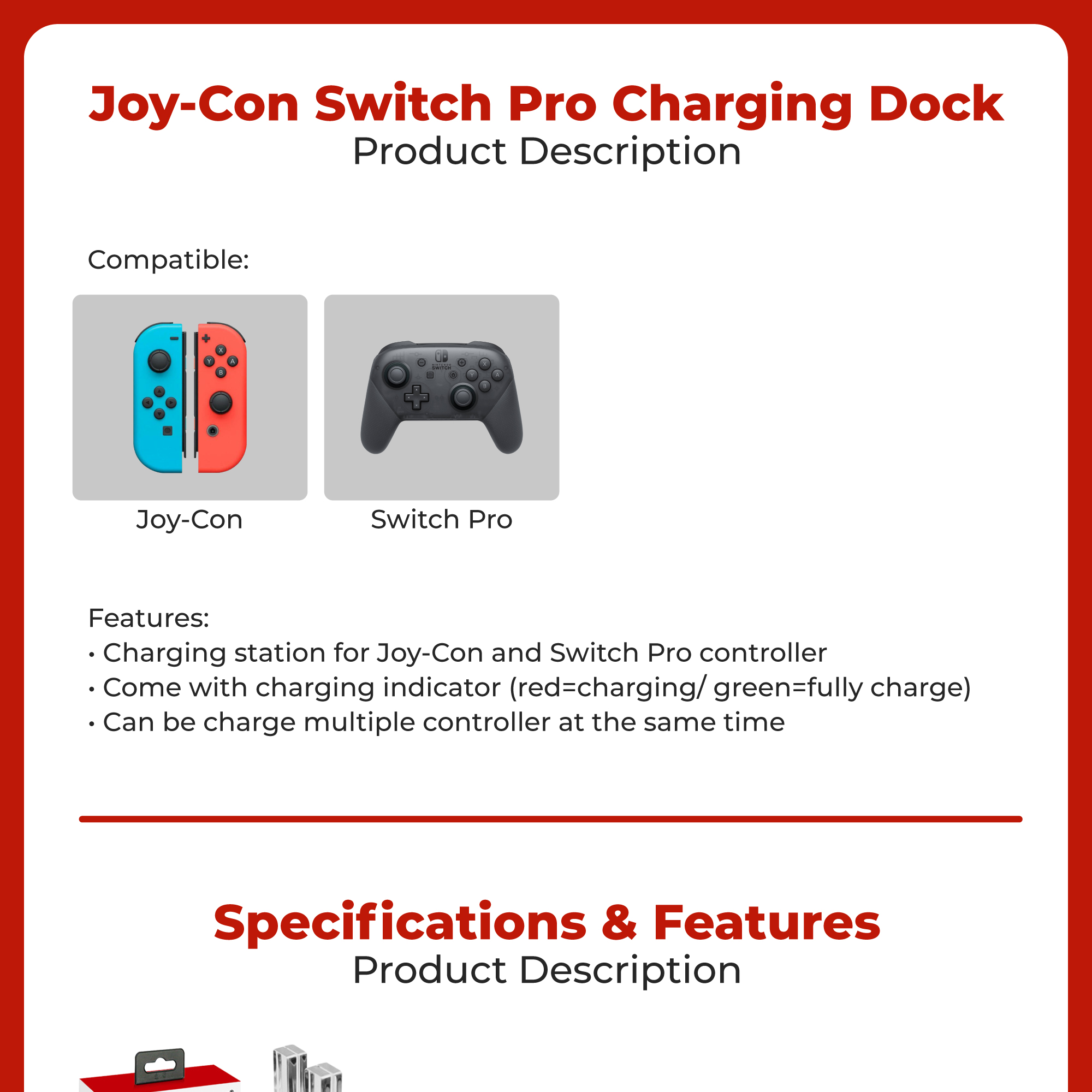 DOBE Nintendo Switch OLED/ Switch V2 Joycon Charging Dock Switch Pro ...