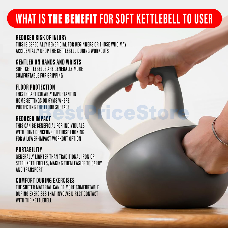 BPS Soft Kettlebell Lembut Latihan Gym Women Workout Cross Training Fat ...