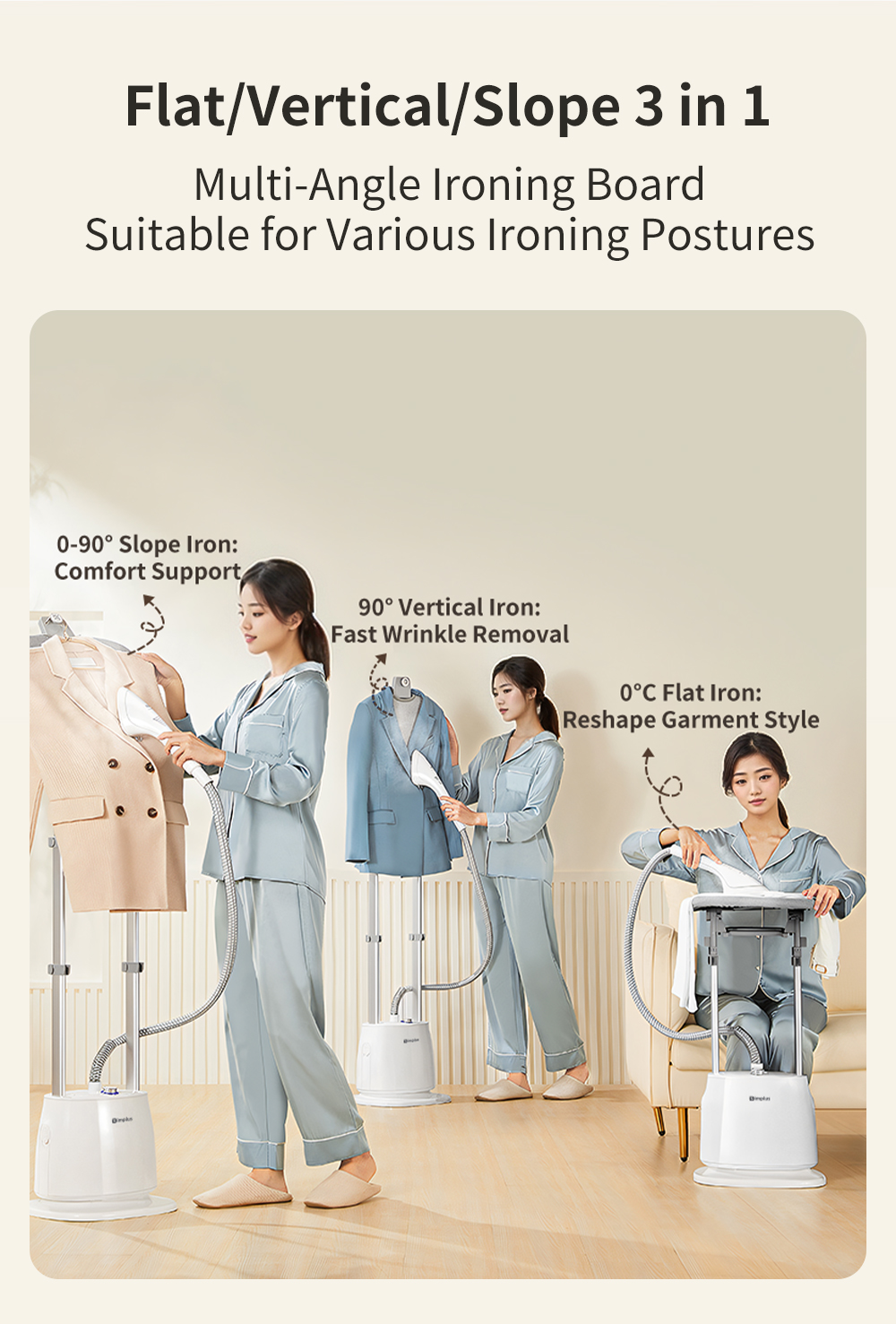 Simplus Garment Steamer Flat&Ironing&Hanging 3 In 1 Vertical Ironing ...