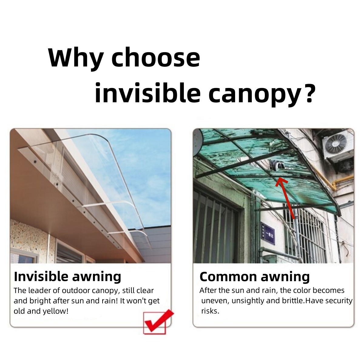 Balcony Roof Doors And Windows AwningRainproof Transparent Shed ...