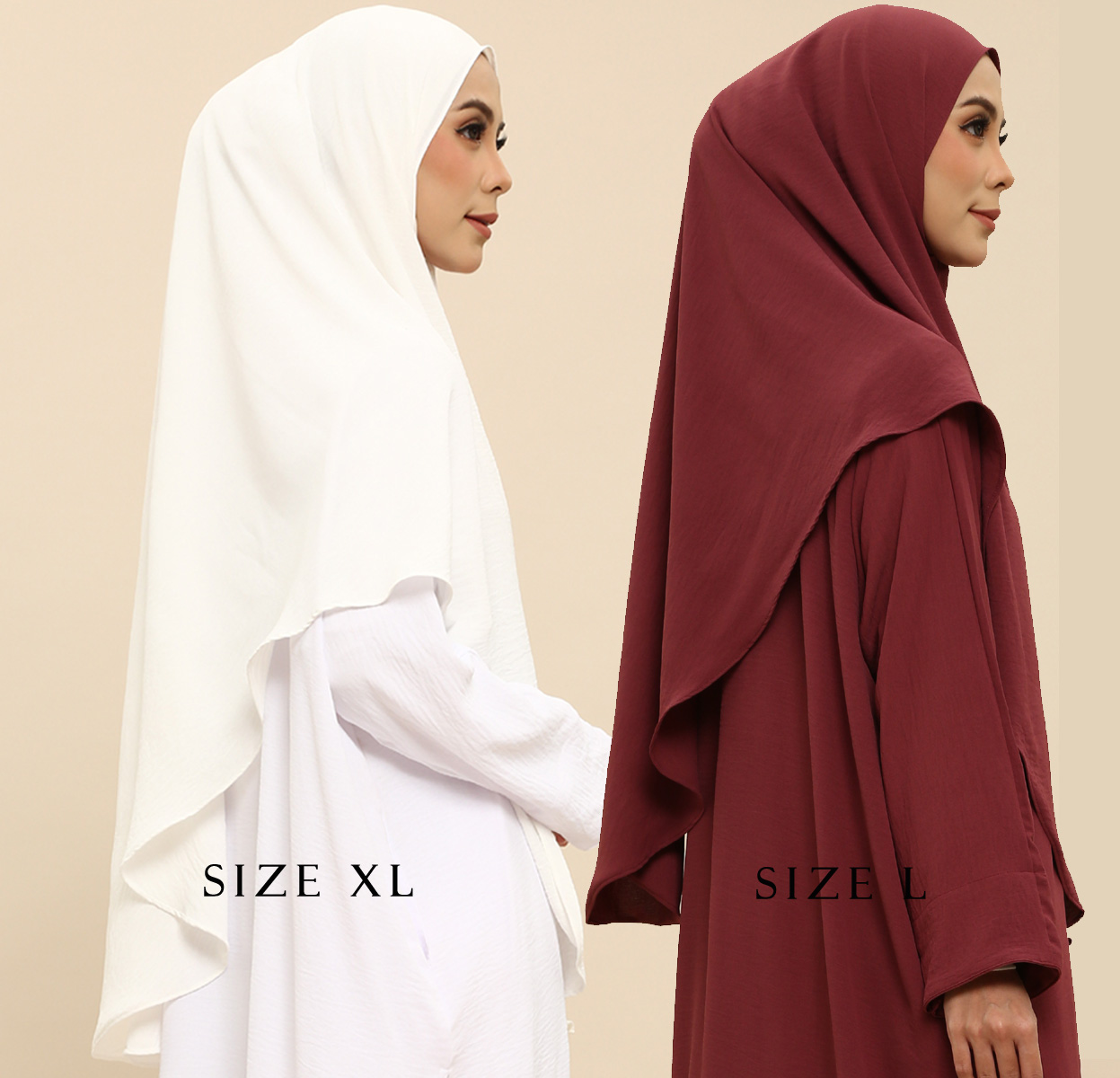 Tudung Labuh Khimar Warda Tudung Ironless Tudung Sarung Umrah Tudung ...