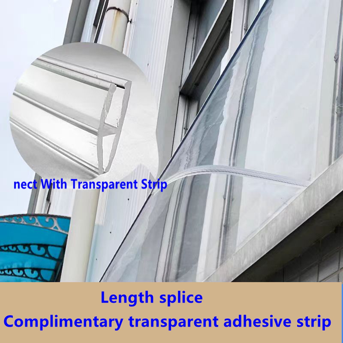 Balcony Rain Cover Outdoor Canopy Transparent Canopy Unsupported Eaves ...