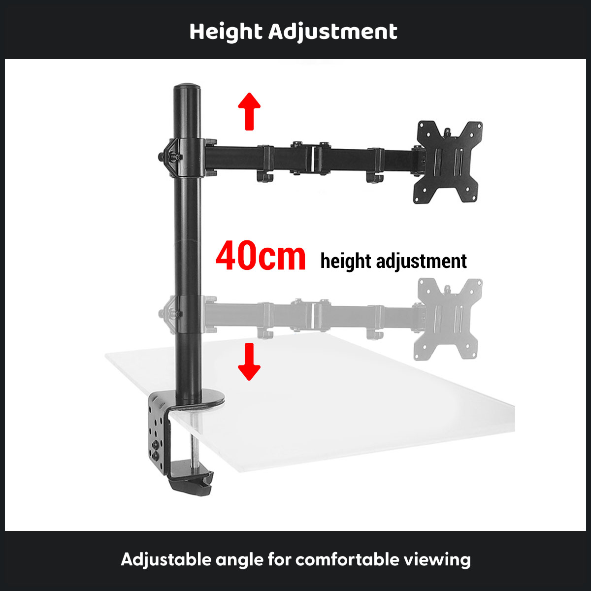Adjustable Full motion Single Monitor Stand Arm Monitors Arm Stands ...