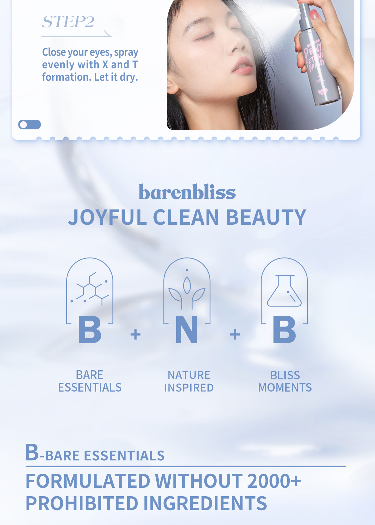 BNB Barenbliss Locklook Dewy/Matte Waterproof Setting Spray (50ml ...