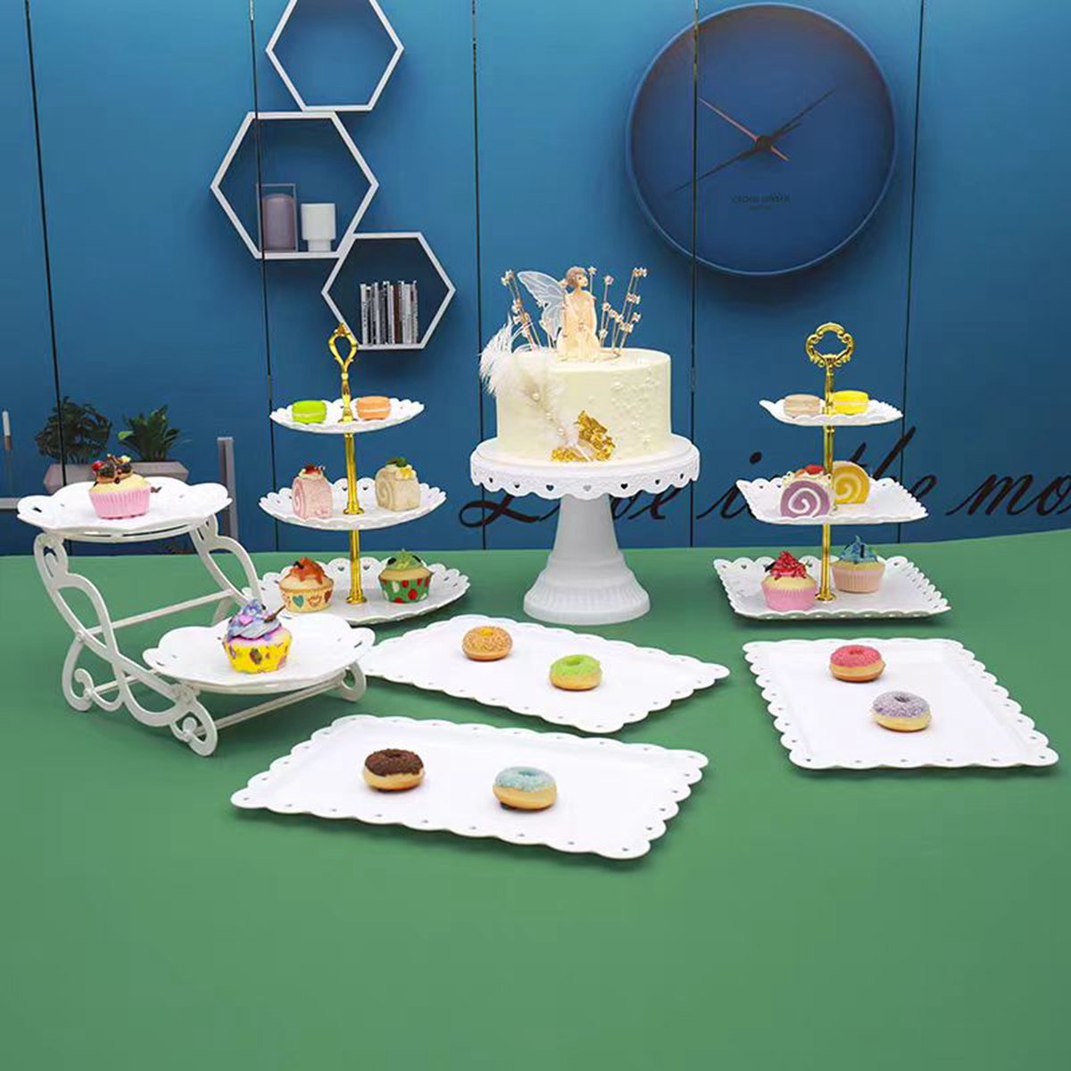 Dessert Table Birthday Cake Display Stand Plastic Multi-layer Dessert ...