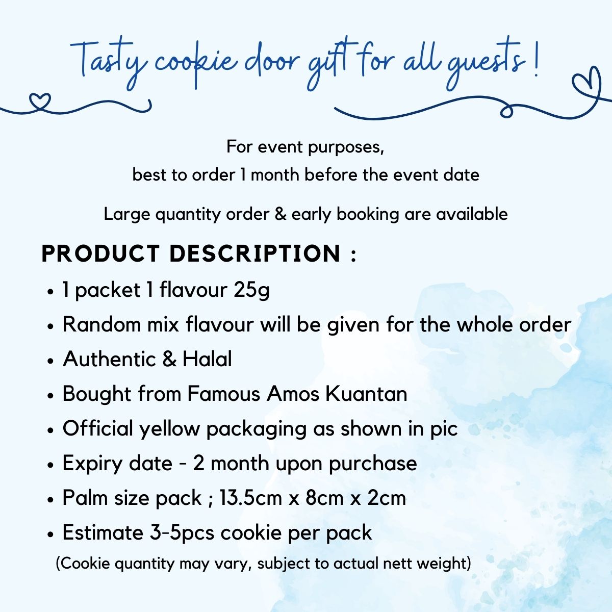 Famous Amos Cookies - 25G small pkt - Doorgift Party Favor | Shopee ...