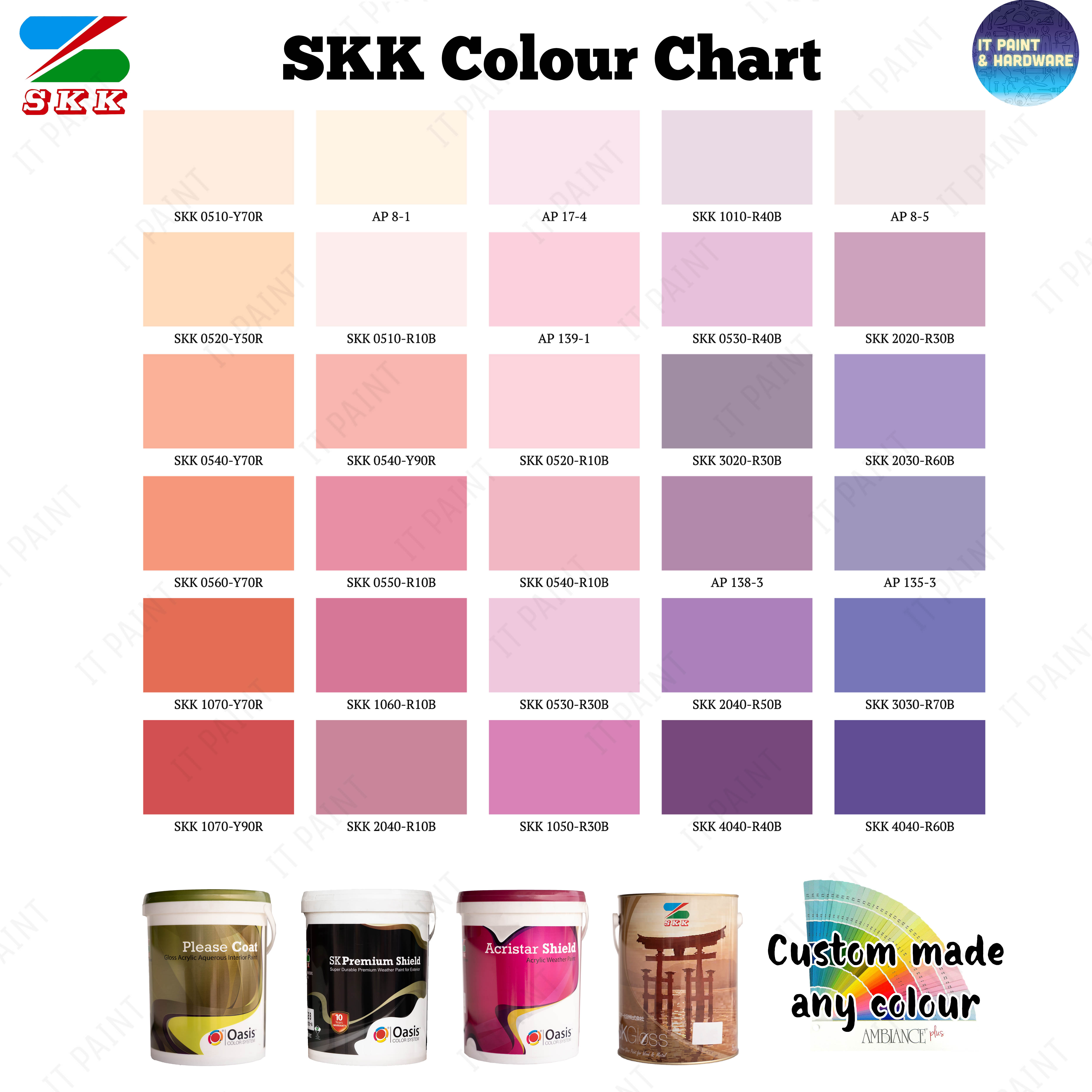 [Custom Colour] SKK SK Gloss 1 Liter For Wood And Metal Paint [READY ...