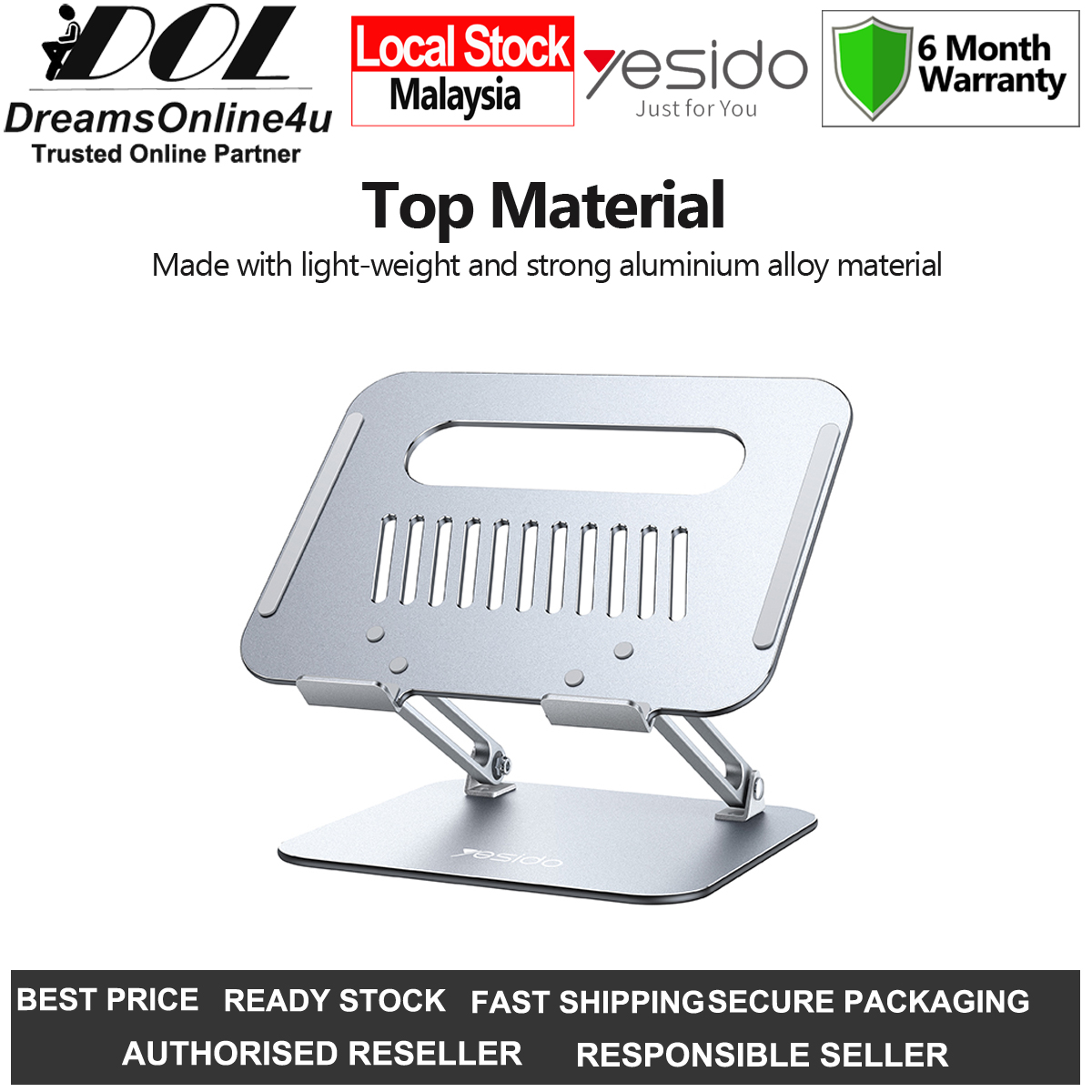 YESIDO LP05 Metal Alloy 30KG Heavy Duty Multi Angle Anti Shaking ...
