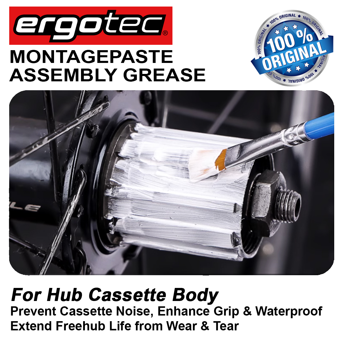 ERGOTEC Montagepaste Assembly Grease 50g for Bicycle Road Bike MTB ...