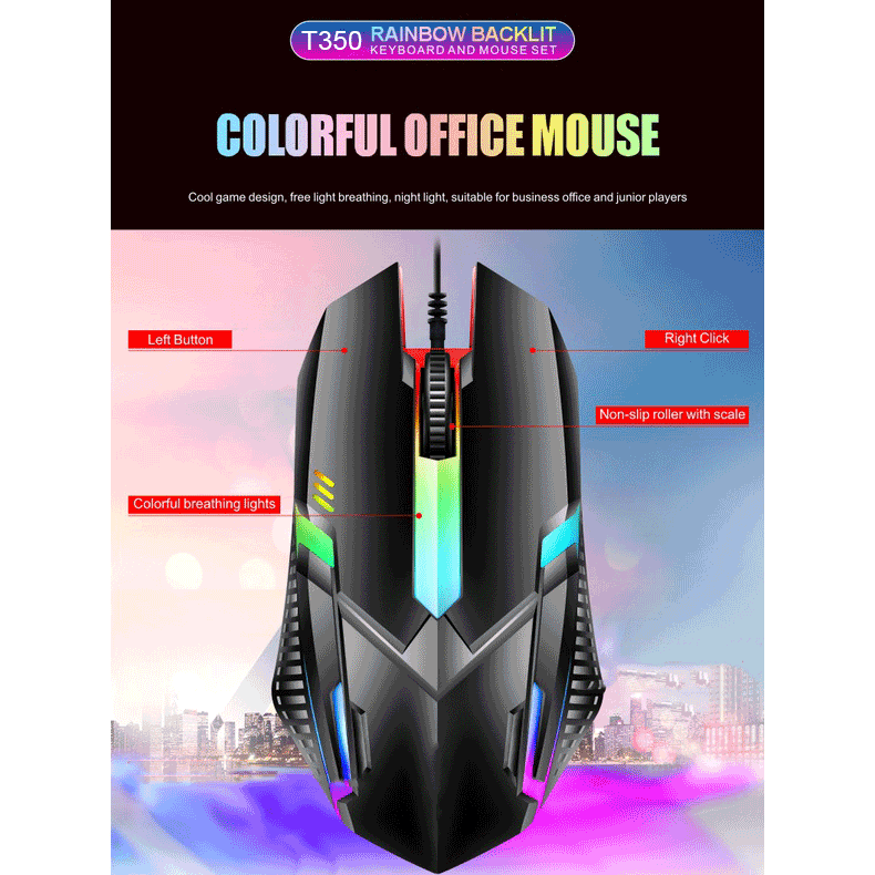 T6 Gaming Mouse Keyboard Set Gaming keyboard and mouse T6 Set USB ...