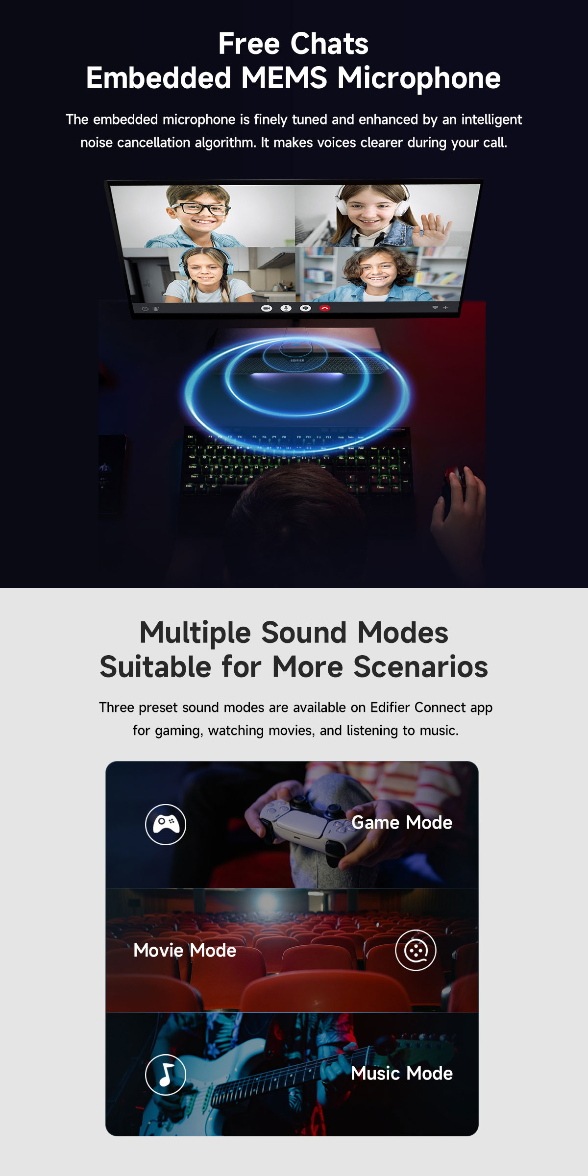 Edifier MG250 Monitor Soundbar - Bluetooth V5.3 | RGB Lighting | Plug ...