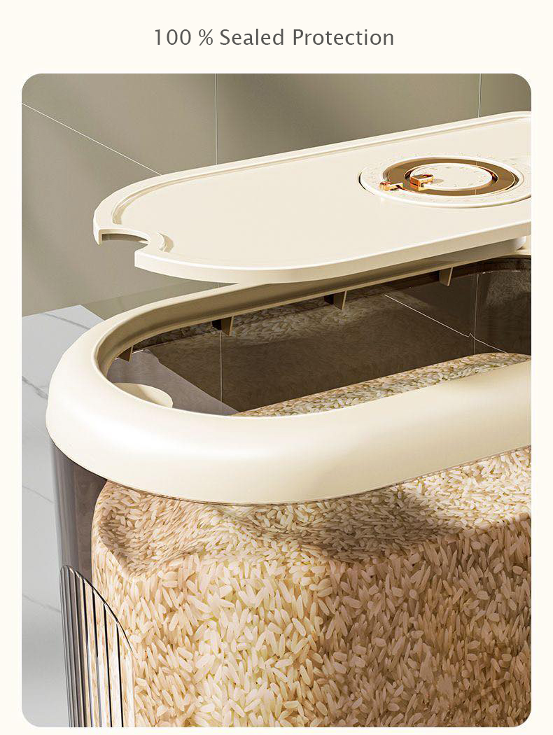 CYCF Aesthetic Minimalist Rice Dispenser Storage Tower 5/10KG with ...