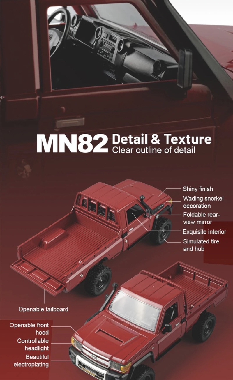 FEO MN82S MN82 Pro LC79 1:12 MN Model RTR Crawler RC Car 2.4 4WD ...