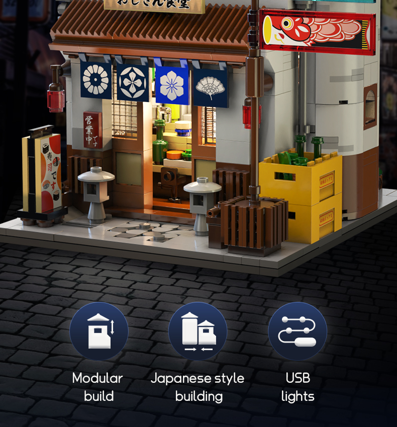 CaDA Japanese Style Canteen C66014W Buildings Block Toy Set (861 Pieces ...