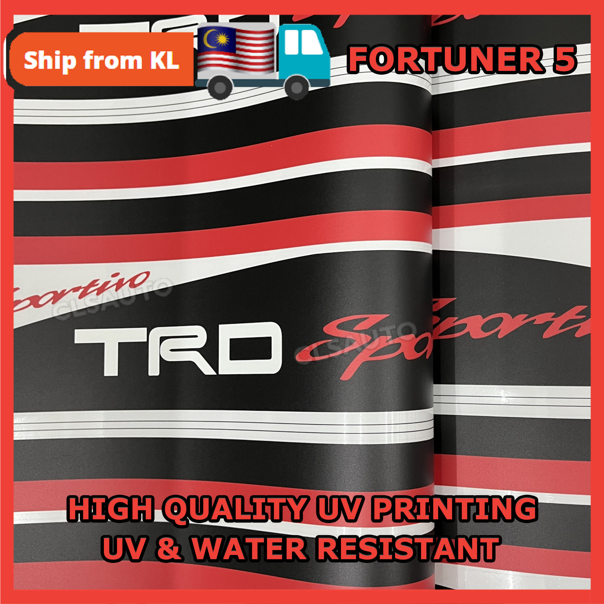 Toyota Fortuner Sticker Design 5 Car Body Side Lining Stripe Decal TRD ...
