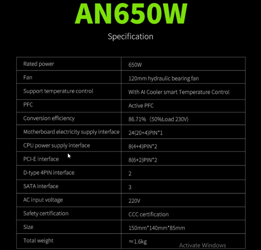 # Segotep [AN550W/AN650W/AN750W/AM850W] 80+ White Non Modular PSU ...