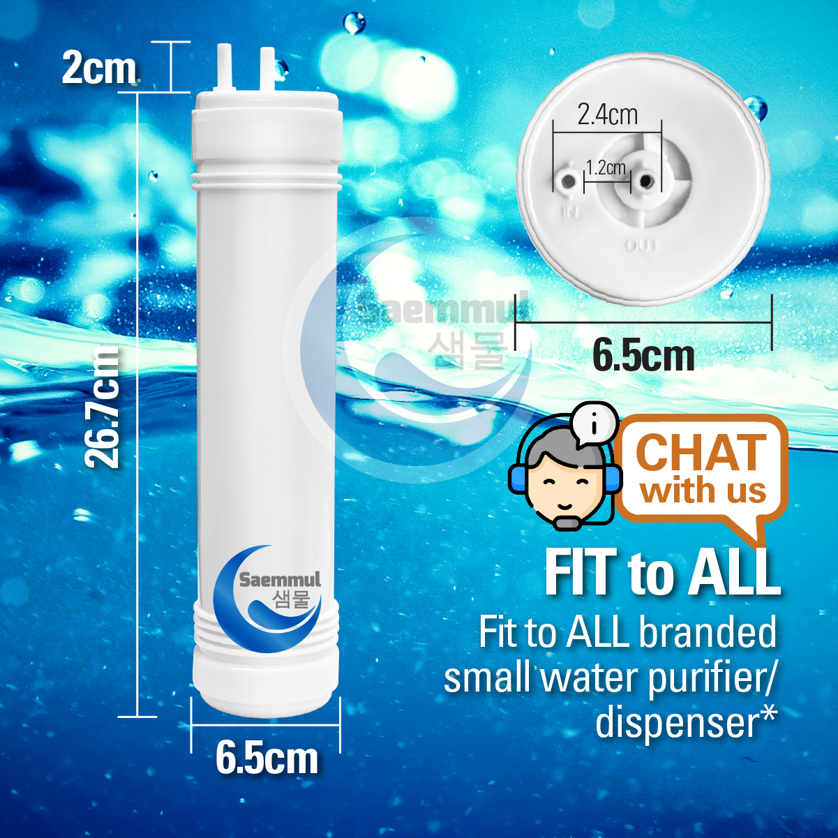 SAEMMUL 10”U TYPE ALKALINE WATER FILTER SET COMPATIBLE FOR YAMADA CUCKOO , CUCKOO DELUXE ...