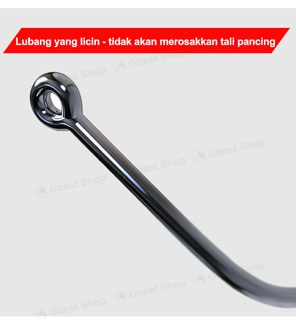 High Carbon Steel Barbed Fishing Hook with Hole jig head fish set ...