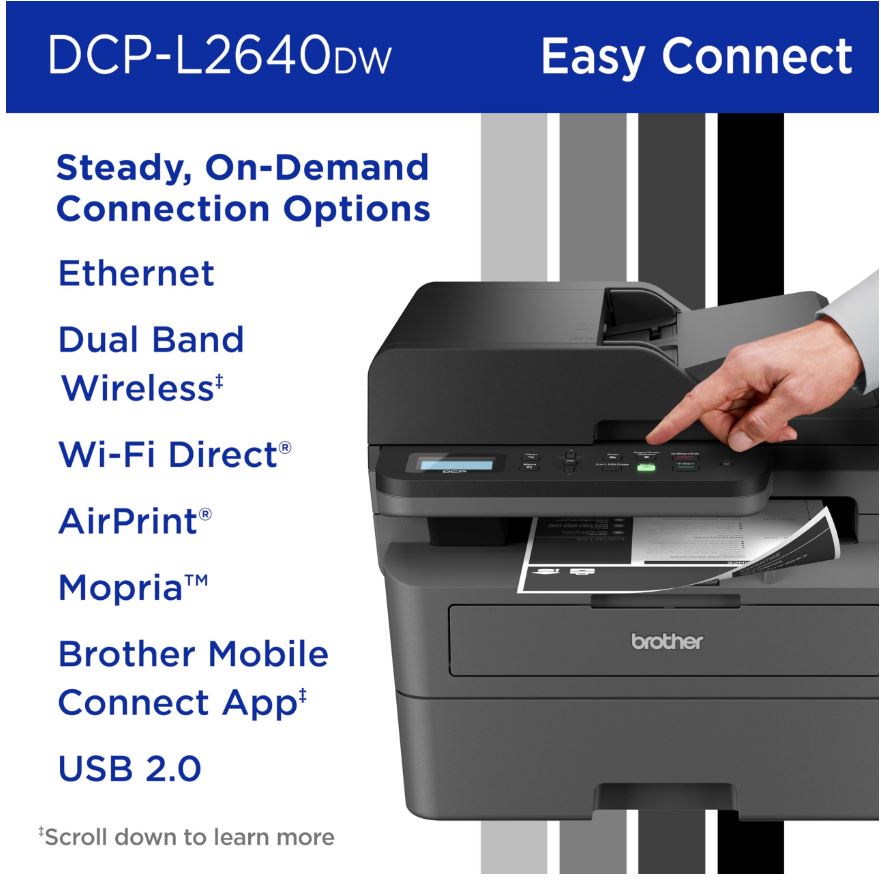 BROTHER DCP-L2640DW PRINTER (SCAN,COPY,ADF,2-SIDED PRINTING, COMES WITH ...