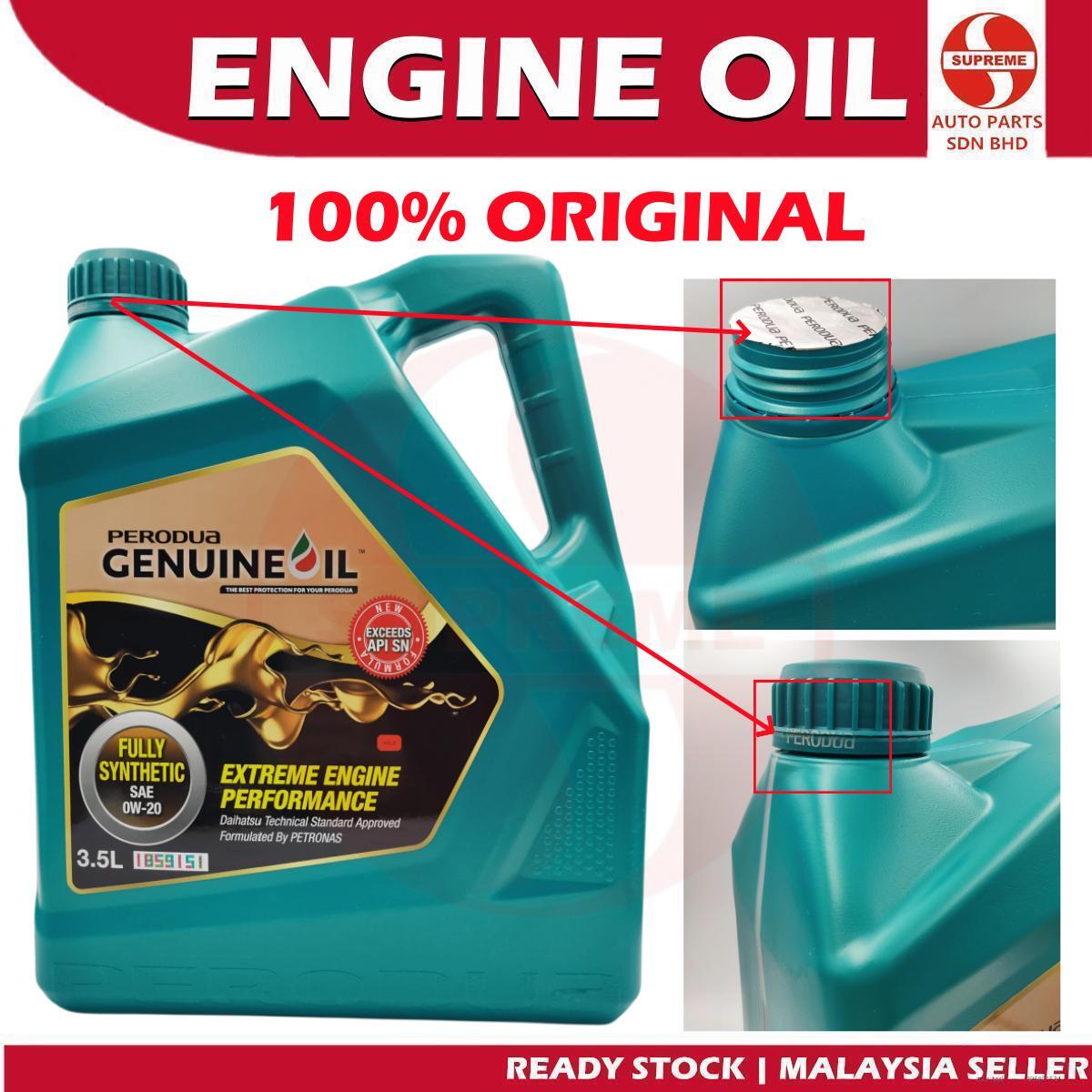 S2U Original Perodua Engine Oil 0W20 Genuine Fully Synthetic Axia Bezza ...