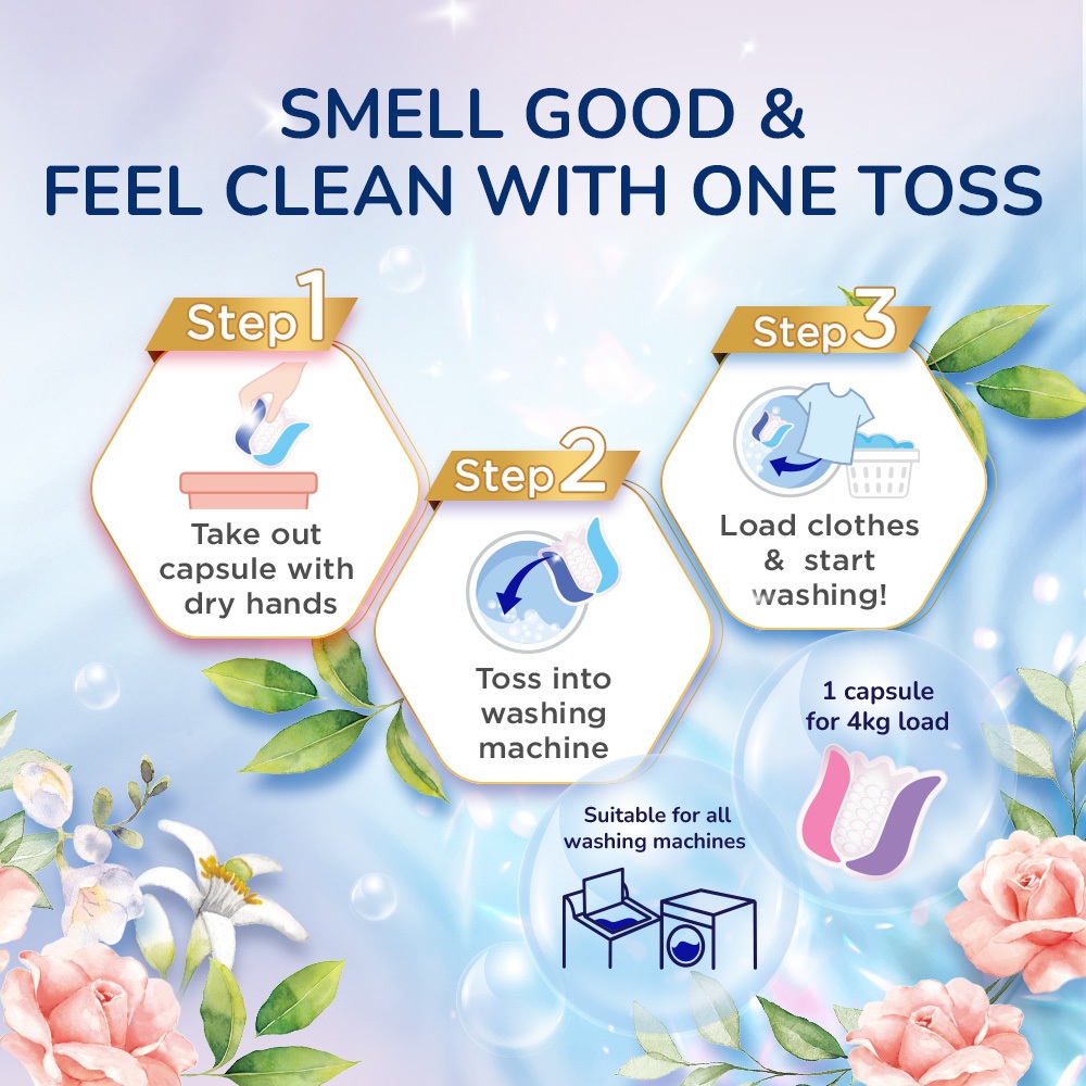 Breeze Fragrance Beads Capsule Detergent Rose 36's | Shopee Malaysia