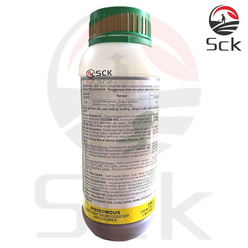 1L SOZONE 40SL KENSO / Fezone / Rumput para/ keladi agas/ Racun Rumpai ...