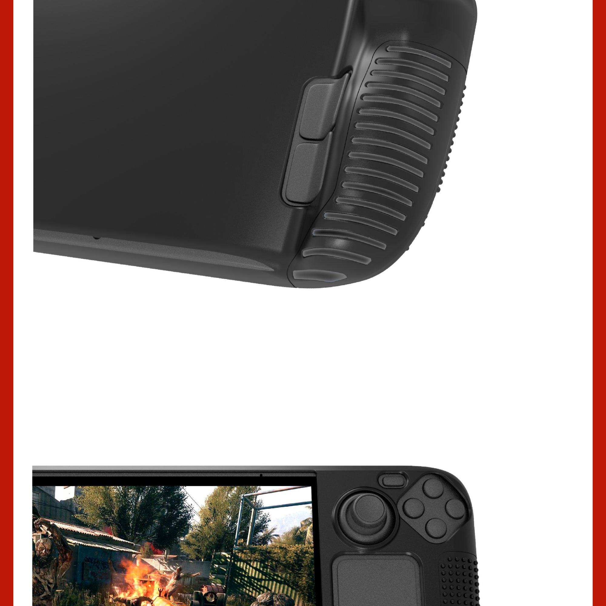 PGTECH Steam Deck SteamDeck Silicone Soft Case Protective Casing Anti-slip Grip Cover GP-802 ...