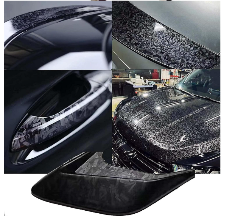 Forged Carbon Sticker PET Glossy Forged Carbon Fiber Vinyl Wrapping ...