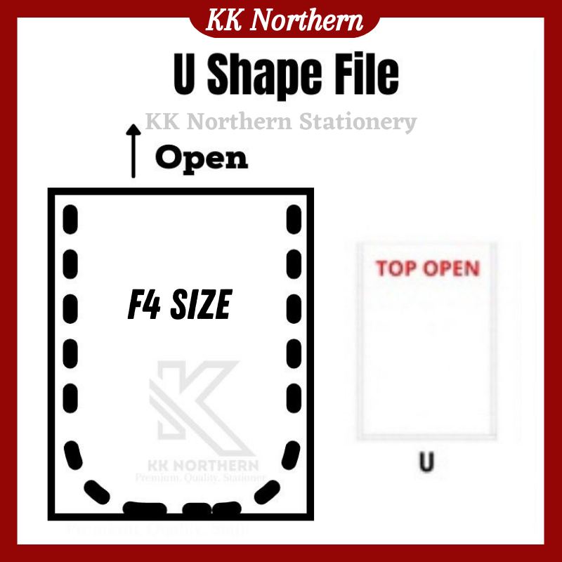 Bundle 24pcs File L U C shape A4 PVC Clear File Folder Transparent ...