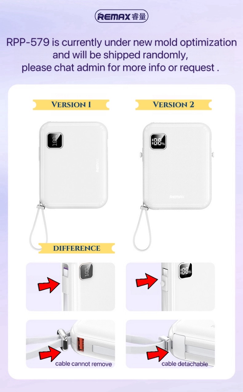 [Super Mini] REMAX RPP-579 Support IP15/ RPP-652 Super Mini Thin Super ...