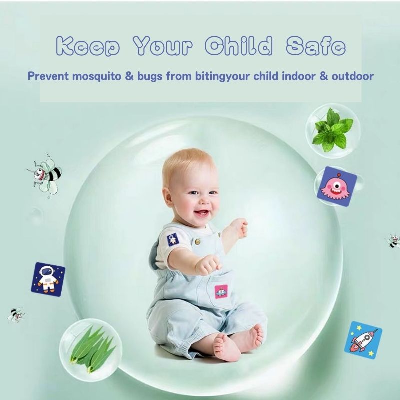 🐳60 Keping Pelekat Penghalau Nyamuk 24pcs Anti Mosquito Stickers Baby ...