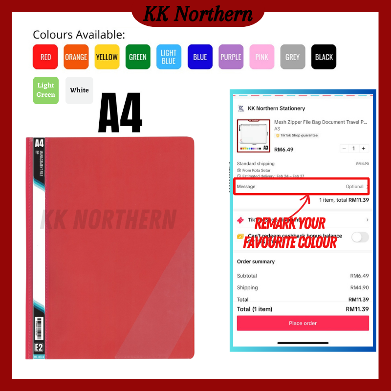 Bundle 12pcs Pvc A4 Report File Extra Thick A4 Management File Colour