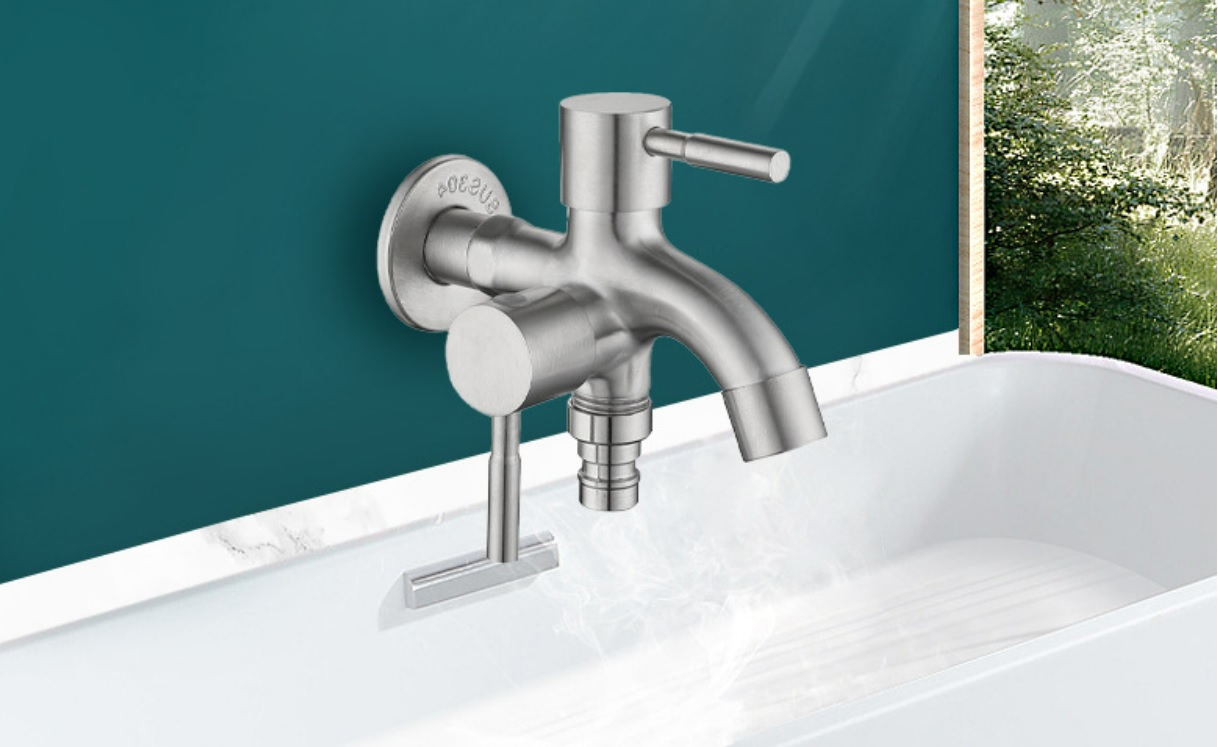 (Clear Stock) SUS304 STAINLESS STEEL KITCHEN & BATHROOM DOUBLE TAP ...