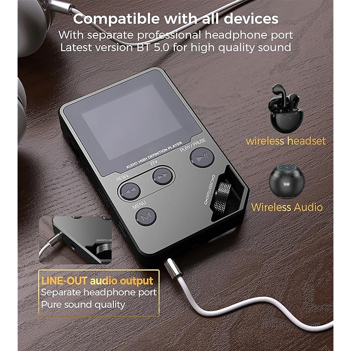 MROBO Mp3 Mp4 Music Player Bluetooth | Audio Video Walkman Speaker ...